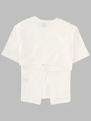 NUDE Cotton T-shirt With Button Detail