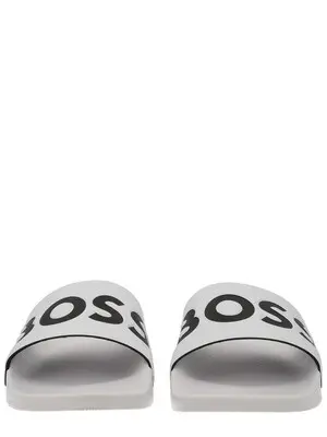 BOSS Aryeh" Slide Sandals - White