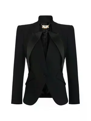 Elisabetta Franchi Single-breasted Jacket With Satin Lapels