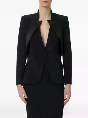 Elisabetta Franchi Single-breasted Jacket With Satin Lapels