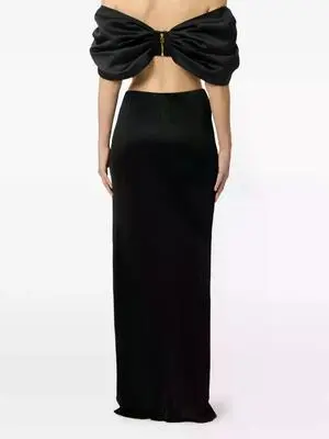 Elisabetta Franchi Draped Maxi Skirt With Side Slit