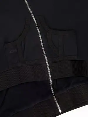 Natasha Zinko Asymmetric Layered Hoodie - Black