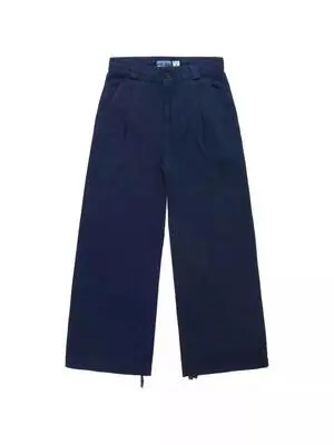 BLUE BLUE Sashiko Tucked Wide Leg Trousers