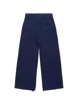 BLUE BLUE Sashiko Tucked Wide Leg Trousers