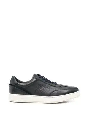 SERGIO MORETTI FIRENZE Leather Lace-up Sneakers - Blue