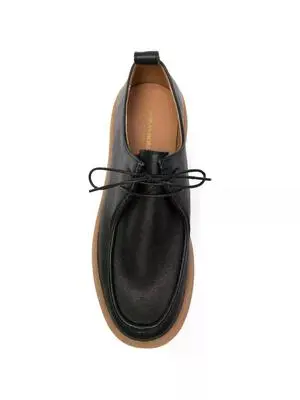 SERGIO MORETTI FIRENZE Leather Lace-up Derby Shoes - Black