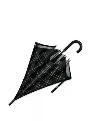 BOSS Check-pattern Curved-handle Umbrella