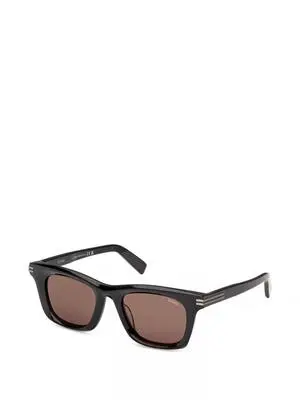 Zegna Rectangle Frame Sunglasses - Grey
