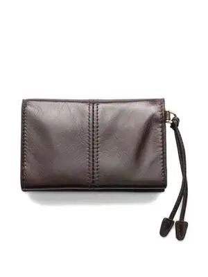 Prada Leather Card Holder With Flap