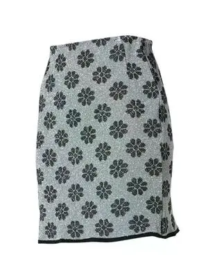ANDREJ GRONAU Floral Metallic Mini Skirt