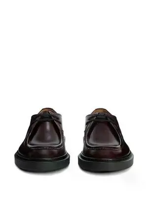 JIL SANDER Burgundy Leather Derby Shoes