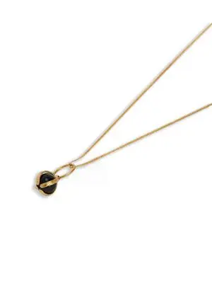 JIL SANDER Onyx Pendant Necklace