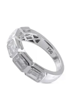LB EXCLUSIVE Emerald-cut Diamond Ring In 18k White Gold - Silver