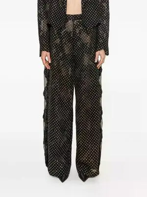 NISSA Embellished Lace Palazzo Pants