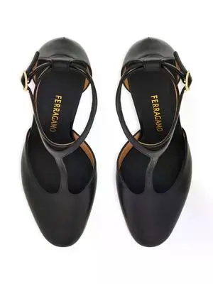 FERRAGAMO T-bar Stiletto Pumps