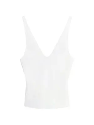 Scanlan Theodore Ribbed Knit V-neck Tank