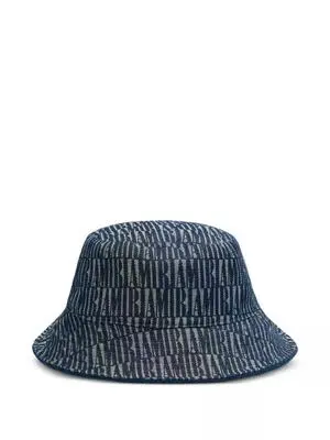 Amiri Jacquard Logo Bucket Hat - Blue