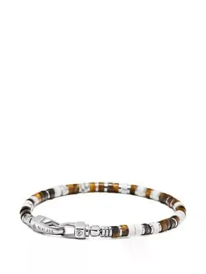 NIALAYA JEWELRY Heishi Howlite And Tiger's Eye Bracelet - Silver