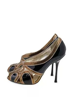Dolce & Gabbana Patent Leather Peep-toe Pumps