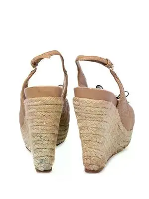 Dior 115mm Braided Wedge Heeled Sandals