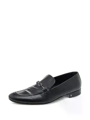 LOUIS VUITTON Leather Loafers With Silver-tone Hardware