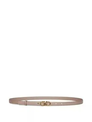 FERRAGAMO Gancini Buckle Leather Belt - Neutrals