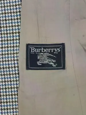 Burberry Houndstooth Velvet-collar Blazer