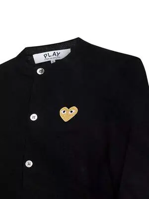Play Comme Des Garcon Heart-patch Cardigan