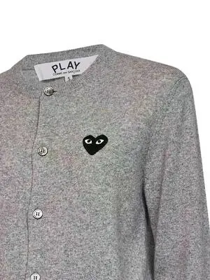 Play Comme Des Garcon Heart Emblem Cardigan