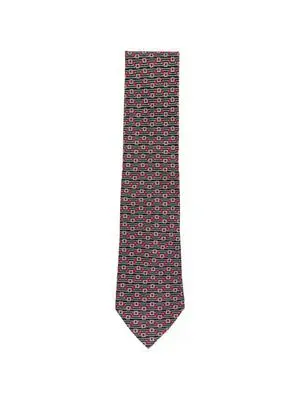 Hermès Geometric Silk Tie - Grey