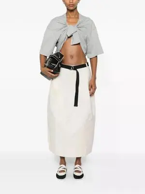 MERYLL ROGGE Cropped T-shirt With Knot Detail