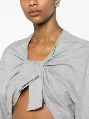 MERYLL ROGGE Cropped T-shirt With Knot Detail
