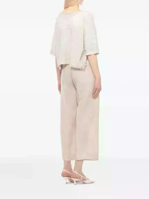 D.exterior Short Sleeve Poncho With Lace Trim