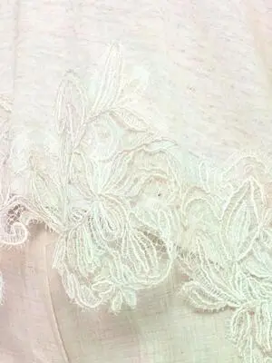 D.exterior Short Sleeve Poncho With Lace Trim