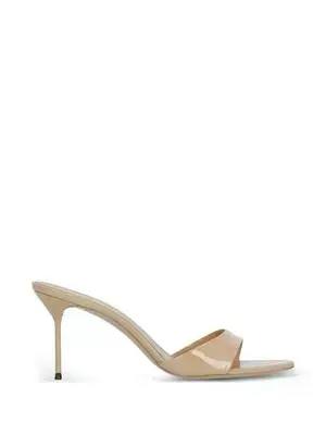 Paris Texas Lidia Patent-finish Stiletto-heel Sandals - Neutrals