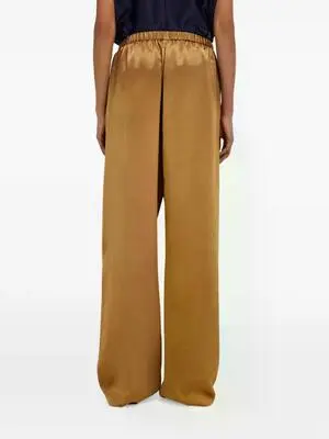 FERRAGAMO Satin Trousers - Brown
