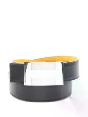 Hermès H Plate Reversible Belt - Black
