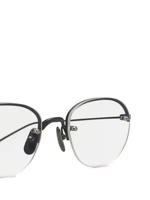 Thom Browne Semi-rimless Oval-frame Glasses