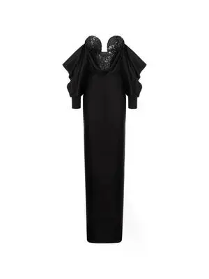 CRISTINA SAVULESCU Sequin-embellished Draped Dress