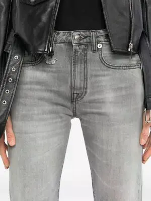 R13 Faded Whiskered Denim Jeans