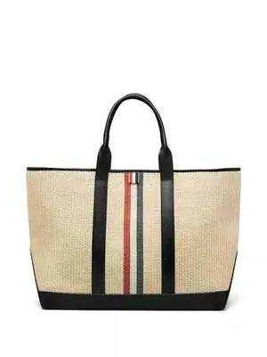 Thom Browne Raffia Tote Bag