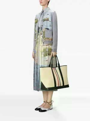 Thom Browne Raffia Tote Bag