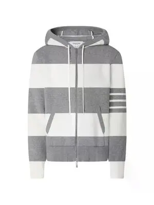 Thom Browne Hector Striped Hoodie - Grey