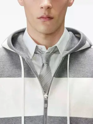 Thom Browne Hector Striped Hoodie - Grey