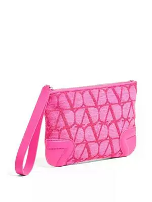 Valentino Garavani Toile Iconographe Pouch - Pink