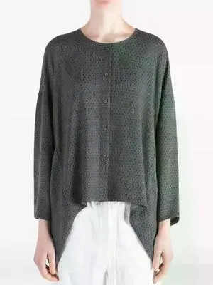 UMA WANG Geometric Print Asymmetric Shirt