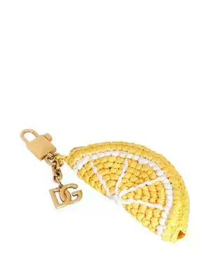 Dolce & Gabbana Raffia Charm Key Ring