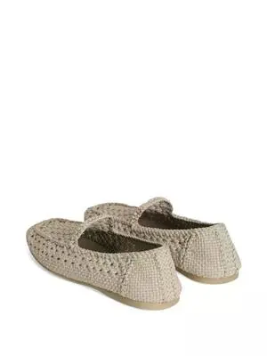 Dolce & Gabbana Woven Fabric Slip-on Slippers