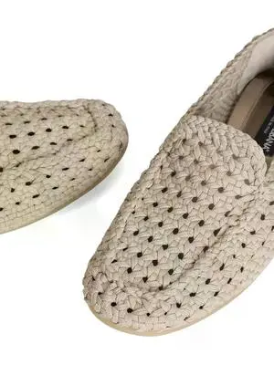 Dolce & Gabbana Woven Fabric Slip-on Slippers