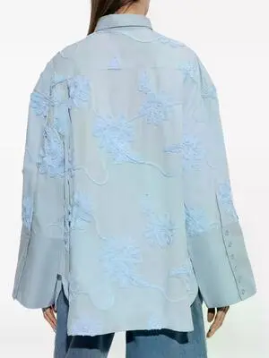ROTATE BY BIRGER CHRISTENSEN Floral Motif Oversized Shirt
